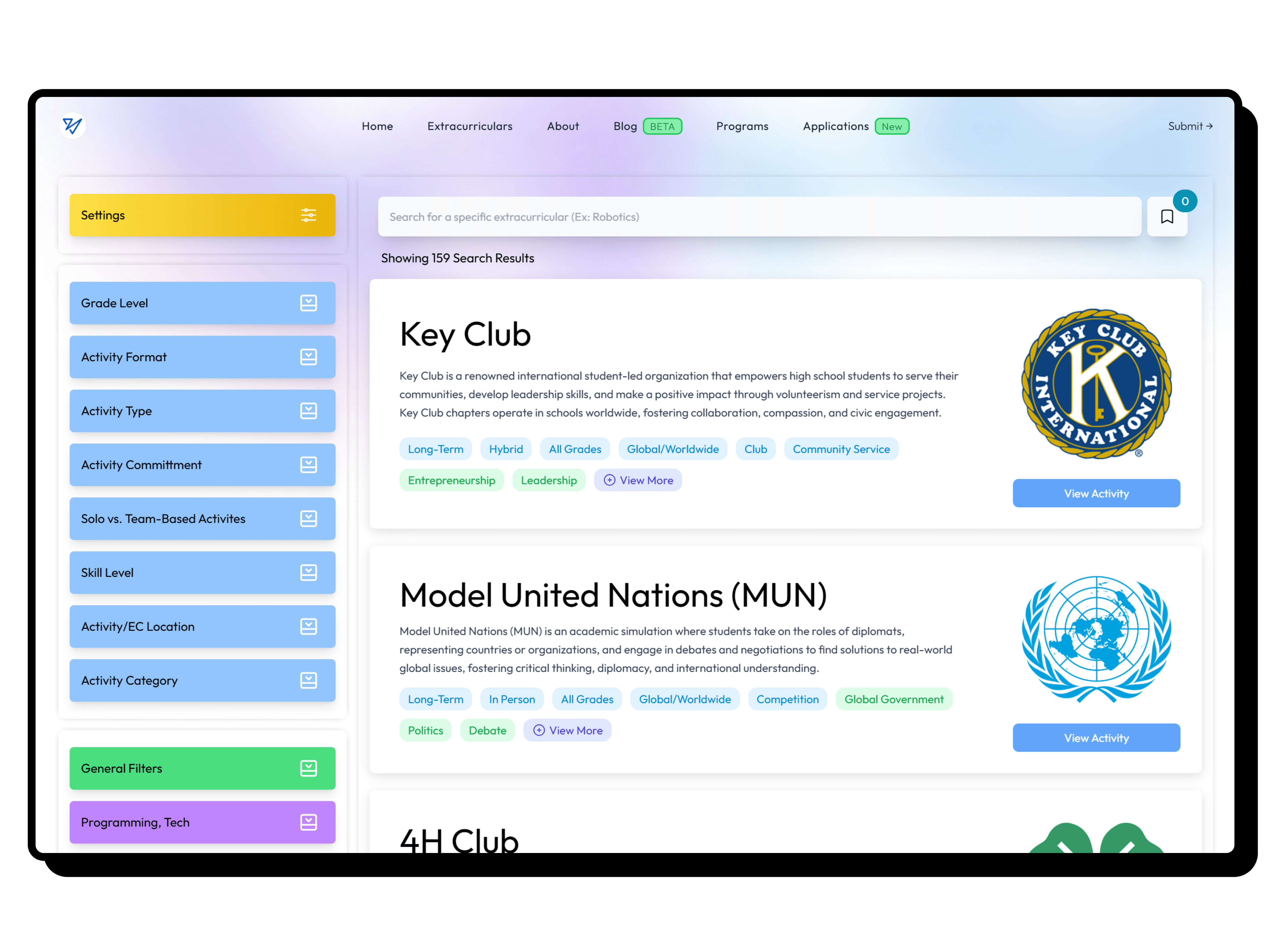 Talem - Extracurriculars Made Easy